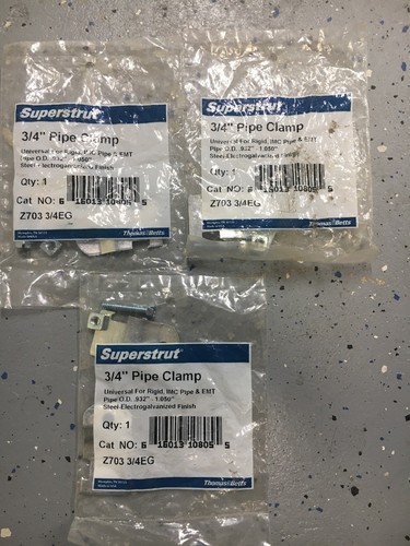 SuperStrut 3/4 in. Universal Pipe Clamp, Galvanized, 3 Pack ...