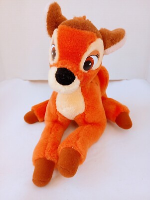 NWT Vintage Disney Store BAMBI 14" Lying Roe Deer Plush Doll Animal ...