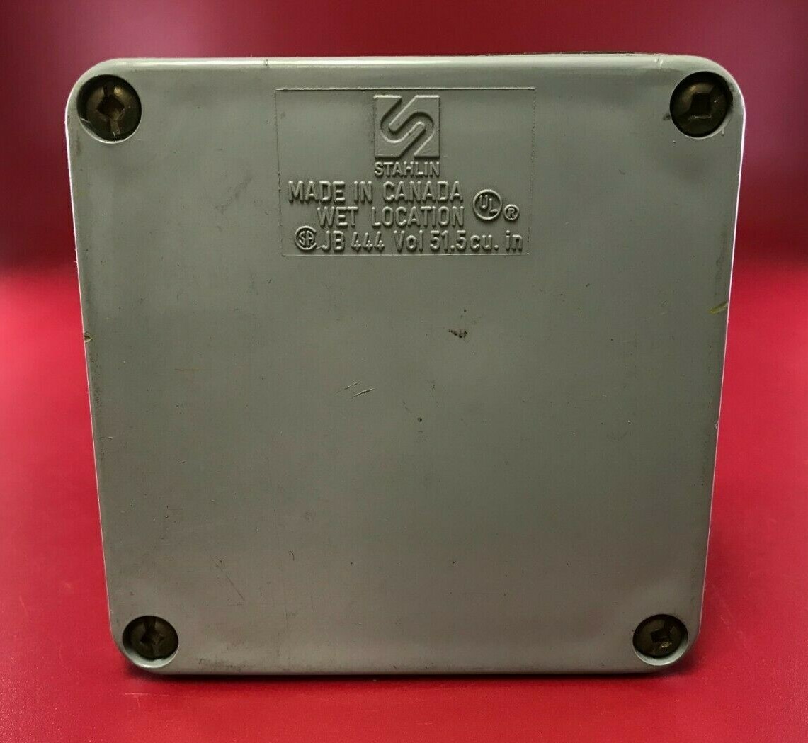 STAHLIN JB444 WET LOCATION JUNCTION BOX 4X4X4 VOL 51.5 CU IN. | eBay