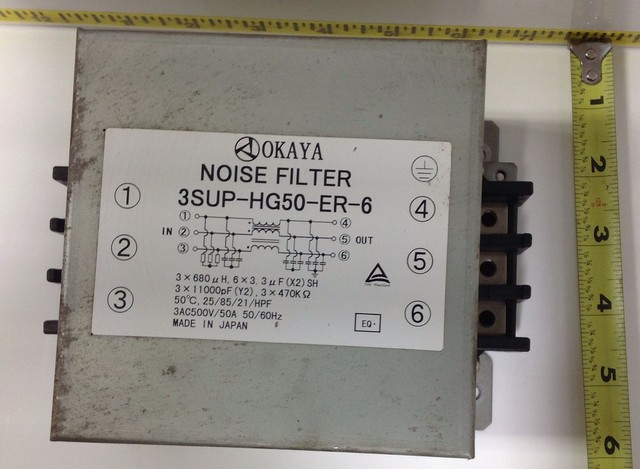 FANUC OKAYA NOISE FILTER 3AC500V 50A 50/60HZ 3SUP-HG50-ER-6 *PZB* for ...