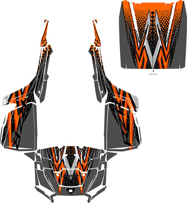 GRAPHIC KIT VINYL WRAP DECAL 24+ POLARIS RZR XP 1000 UTV CUSTOM ROOF ...