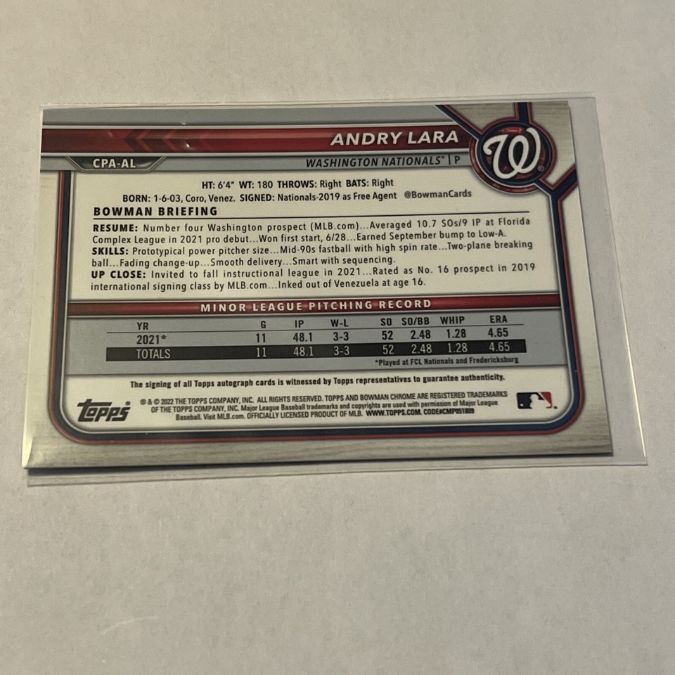 2022 Topps Chrome Rookie Autograph RA-RD Reid Detmers Auto Rookie Card ...