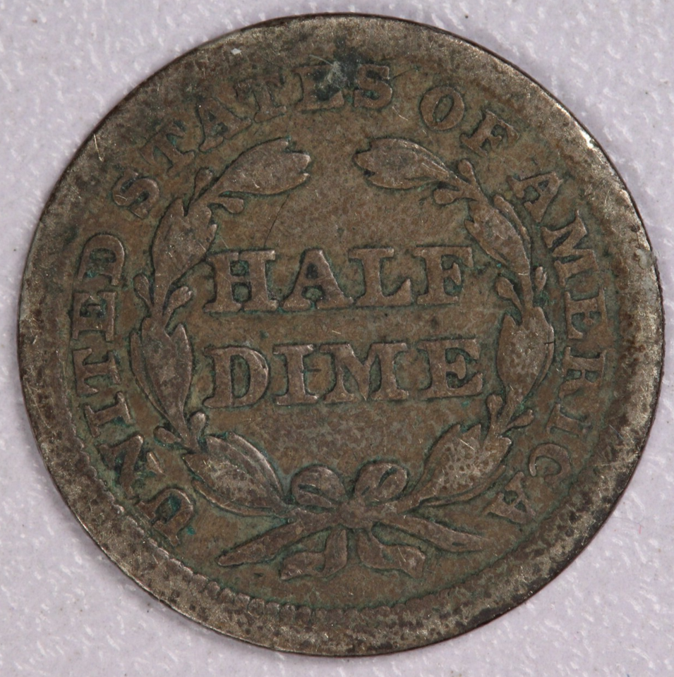1857 Seated Liberty Silver Half Dime | eBay