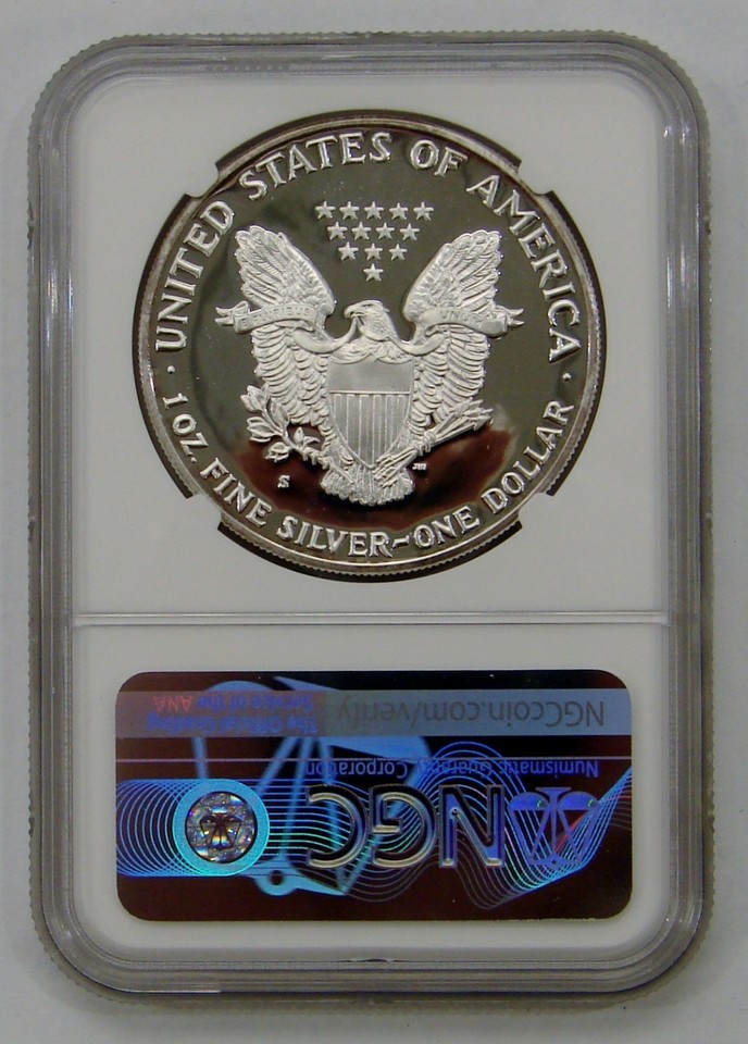 1986 S - Proof Silver American Eagle - NGC PF 70 Ultra Cameo Signed by ...