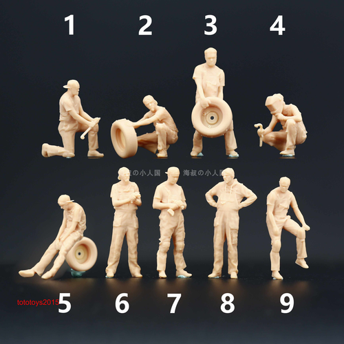 1/87 1/64 1/43 Mechanic Man workers Scene Minatures Figures Doll Fit ...