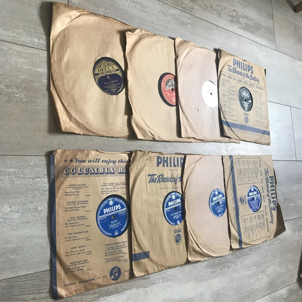 8x Shellac Records Job Lot Mixed Artists MixGenre Collection Bundle ...