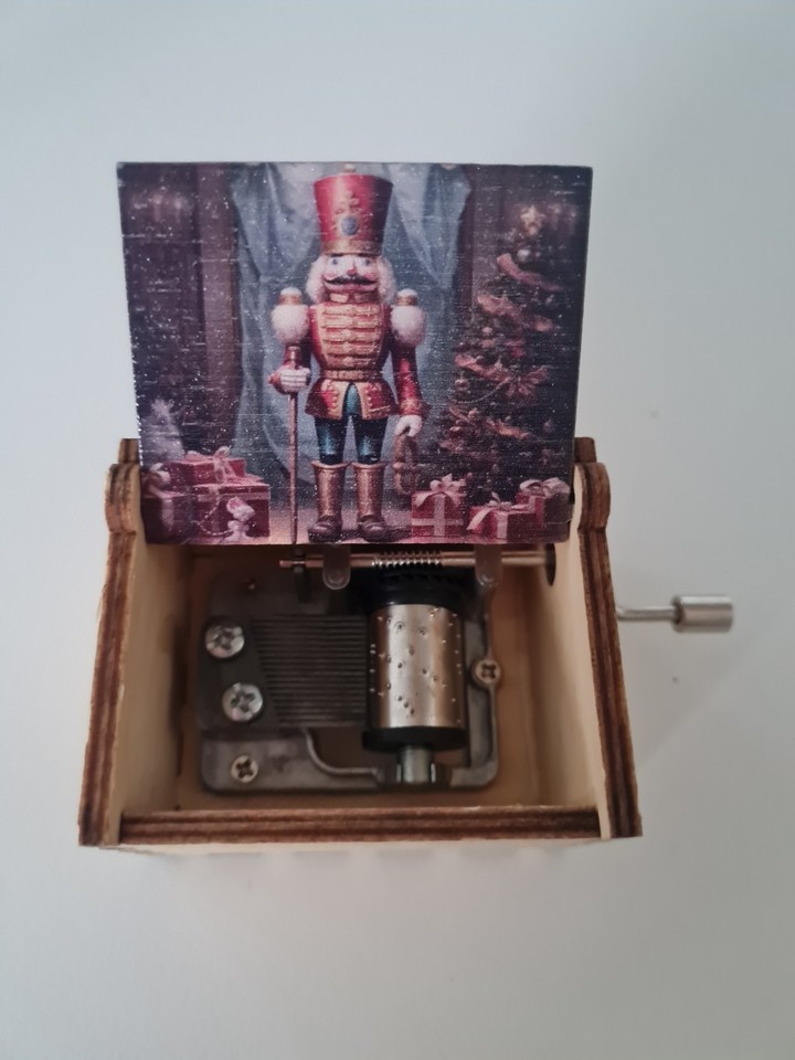 Small Wooden Carved Wind Up Hand Crank Music Box Job Lot | eBay UK