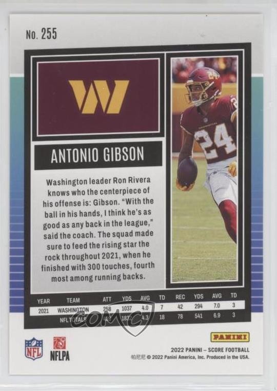 2022 Score Orange Antonio Gibson #255 | eBay