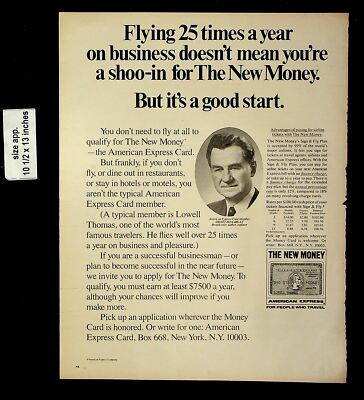 1970 New Money American Express Vintage Print Ad 19742 | eBay