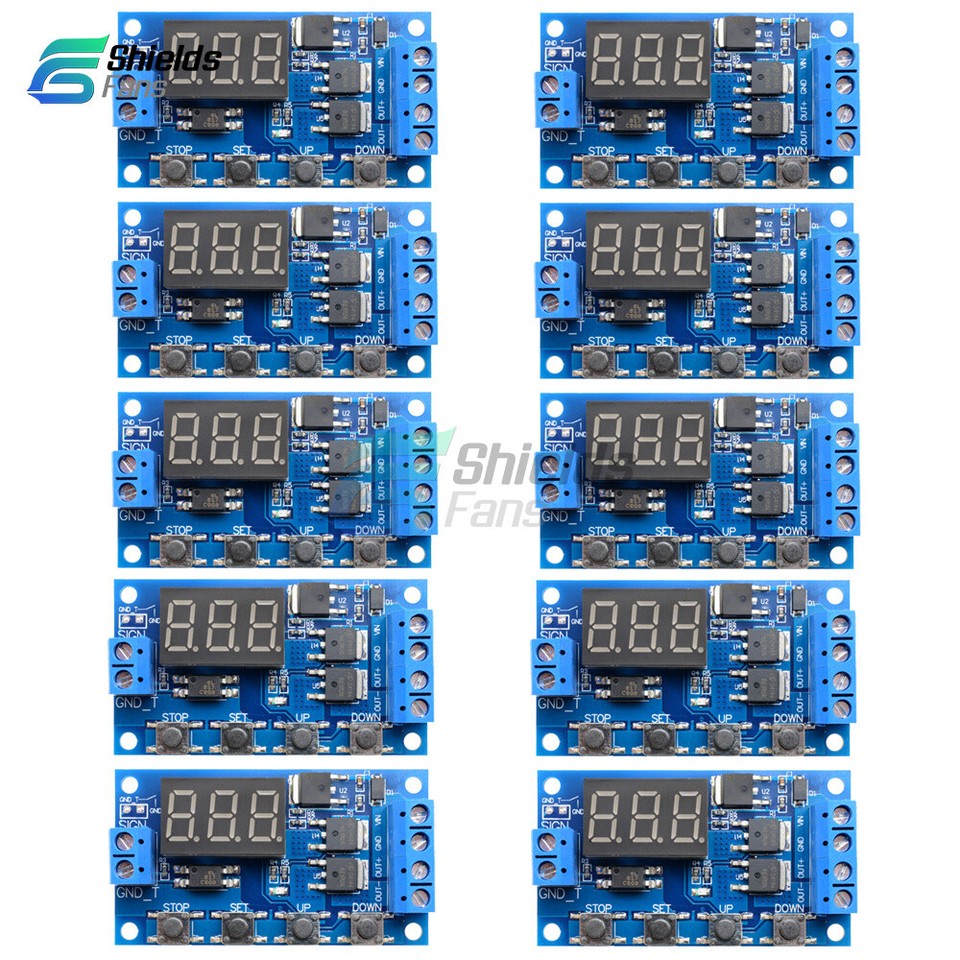 10PCS Trigger Cycle Timer Delay Switch Circuit Board MOS Control Module ...