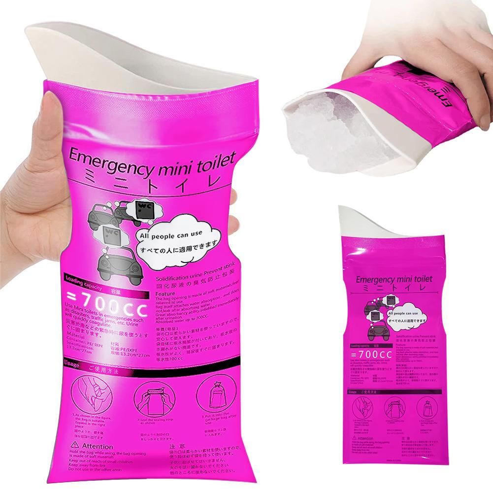 700ml Car Urine Bag Portable Disposable Piss Bags for Traffic Jam (Pink ...