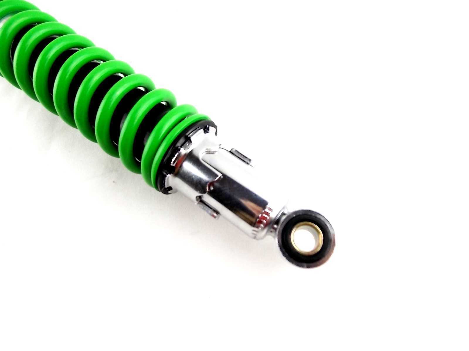 KAWASAKI KX125 400mm GREEN/CHROME JBS REAR SHOCK ABSORBERS EYE TO EYE ...