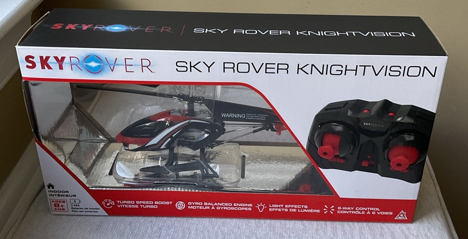 Sky Rover KnightVision Remote Control Indoor Helicopter with LED Lights ...