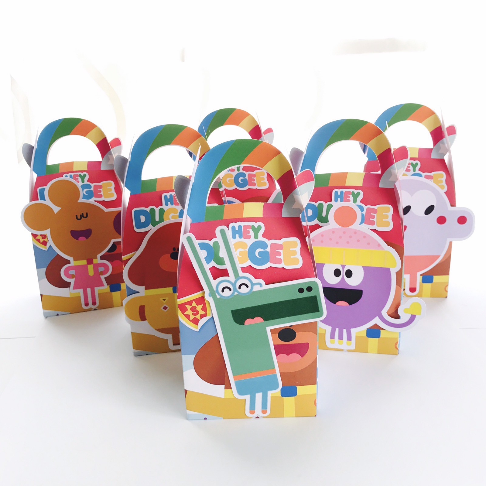 6x Hey Duggee Lolly Loot Bag Box. Party Supplies Banner Flag Bunting ...
