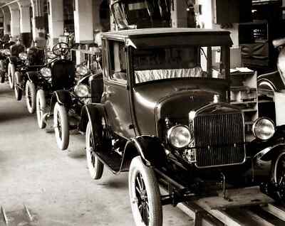 1926 FORD MODEL T Factory ASSEMBLY LINE Classic Car Picture Photo 4x6 ...