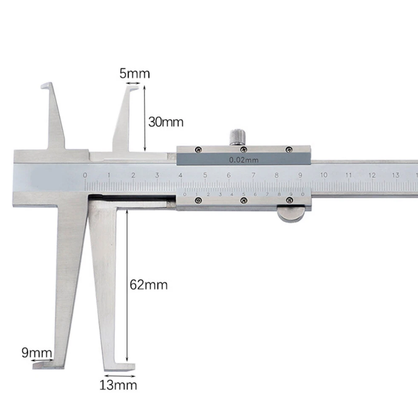 Inner Groove Diameter Vernier Calipers Stainless Steel Measuring Tool 0 ...