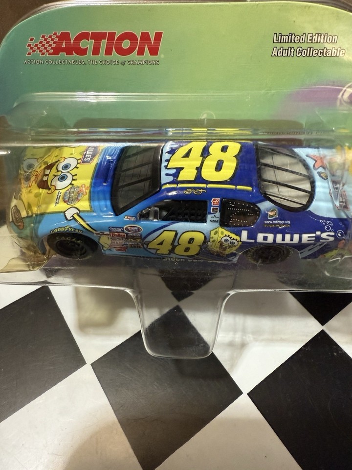 RARE* Jimmie Johnson #48 Lowe’s SpongeBob SquarePants 2004 1/64 Nascar ...