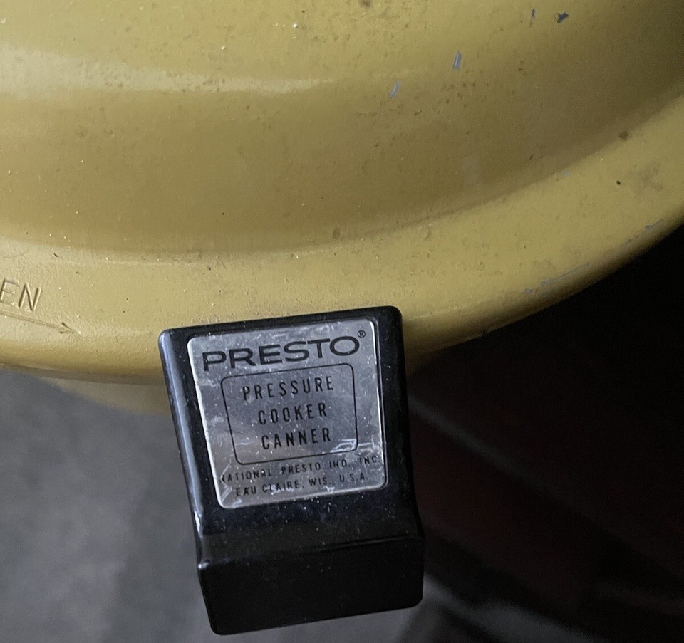 Vintage Retro Presto 12 Qt Pressure Cooker Canner Yellow Harvest Gold ...