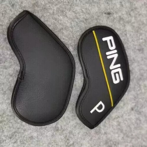 10Pcs Ping Golf Club Iron Head covers PU Leather Magnetic Black 4-9PUWS ...