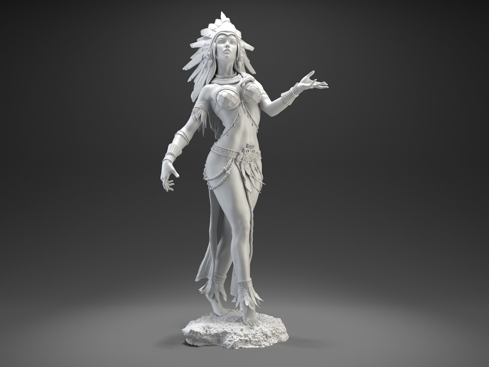 Aztec Princess Godess Resin Model 3D printing Unpainted Unassembled GK ...