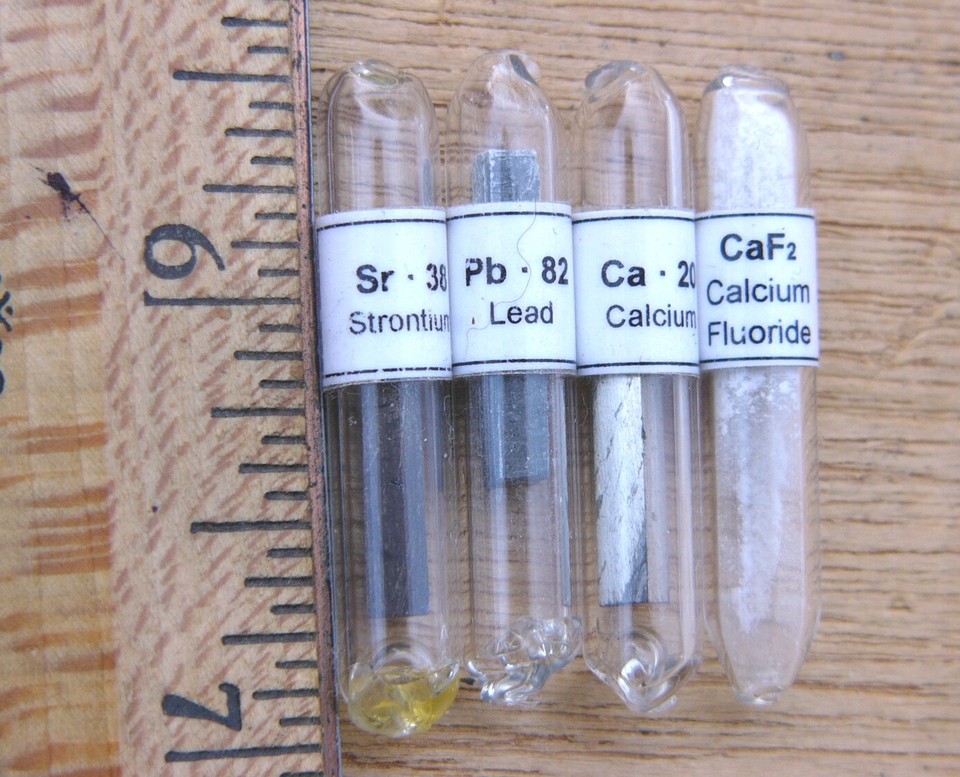 Element Samples: Strontium Lead Calcium Calcium Fluoride Ampules 1.5 ...