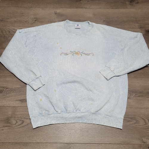 Vintage Lake Arrowhead Sweatshirt Men Large Blue Embroidered USA Grunge ...