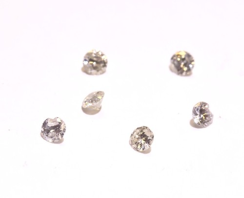 6 natural Diamond lot parcel .67ct Round cut SI2 G H 3.0mm estate ...