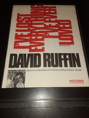 David Ruffin I've Lost Everything I've Ever Rare Original Promo Poster ...