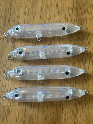 Clear Holographic Demon Dragon Style Lure Inline Floats rattles 4pack ...