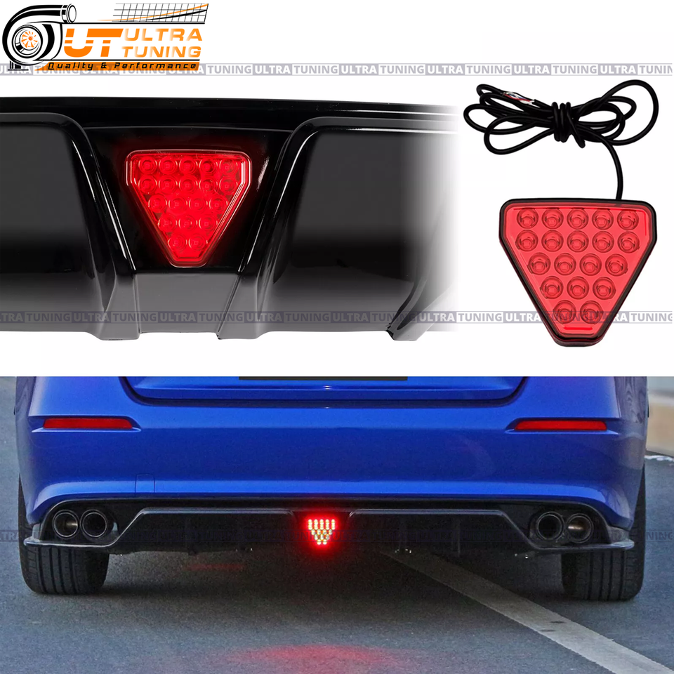 For 22-25 Honda Civic Sedan LED Rear Diffuser+CORNER SPATS - Gloss ...
