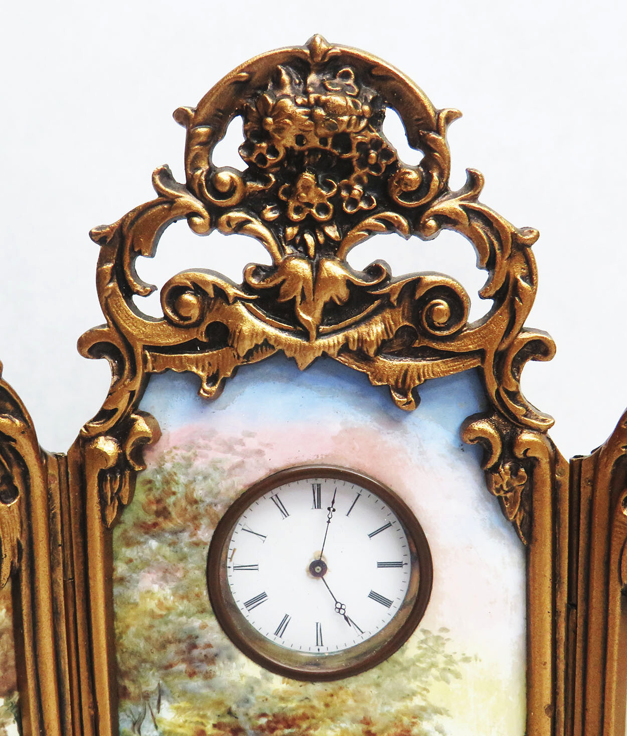 BEAUTIFUL c.1890's VIENNESE LARGE PORCELAIN & BRONZE 3 PANEL SCREEN ...