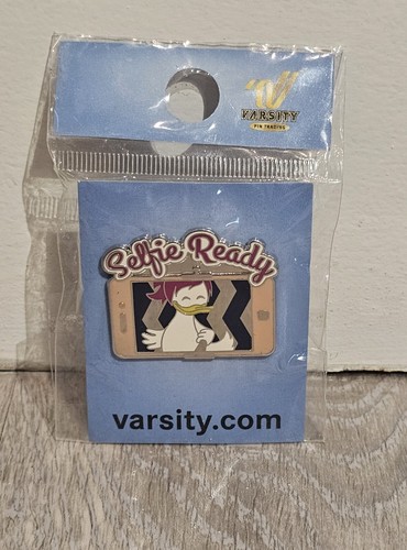 Cheerleading Varsity Pin "Selfie Ready" Duck Holding Phone Pinback ...