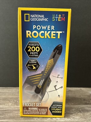 NATIONAL GEOGRAPHIC Stem Power Rocket-20 Launches Per Charge - 200 Foot ...
