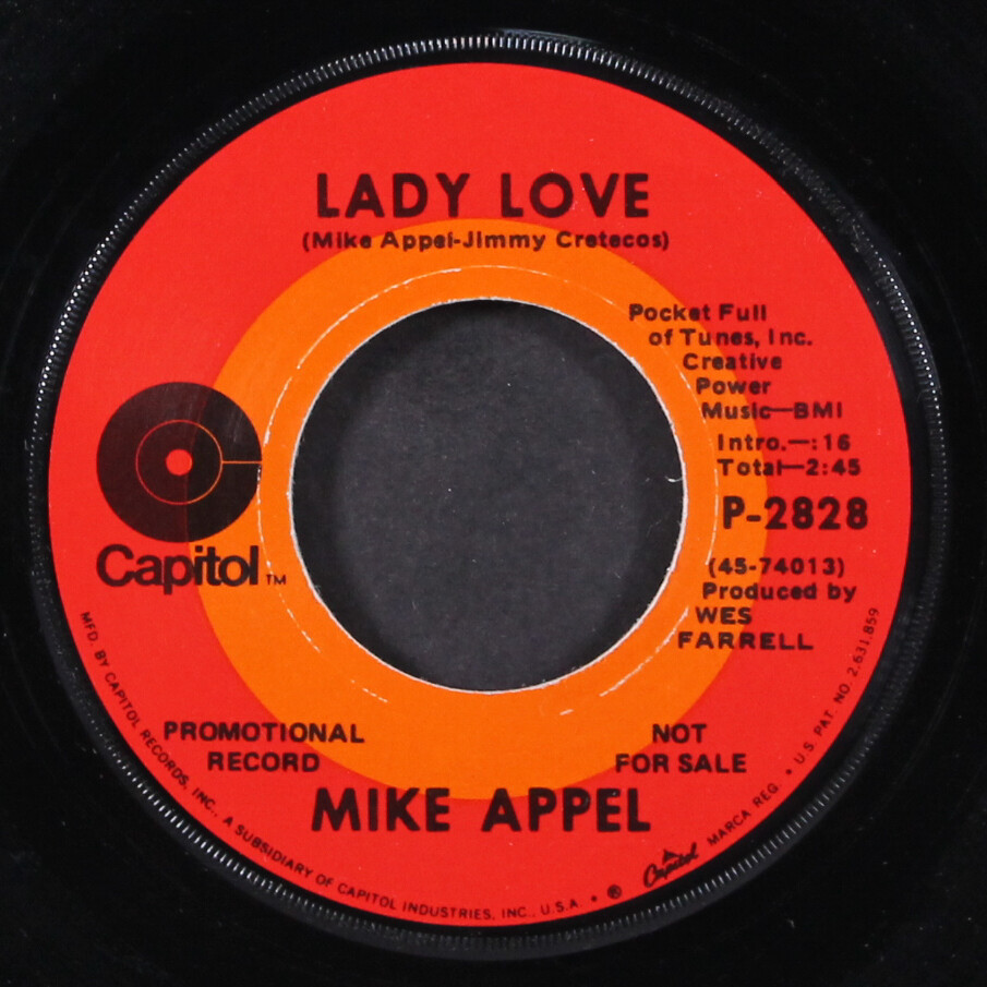 MIKE APPEL: i'm gonna give you good lovin' / lady love CAPITOL 7 ...
