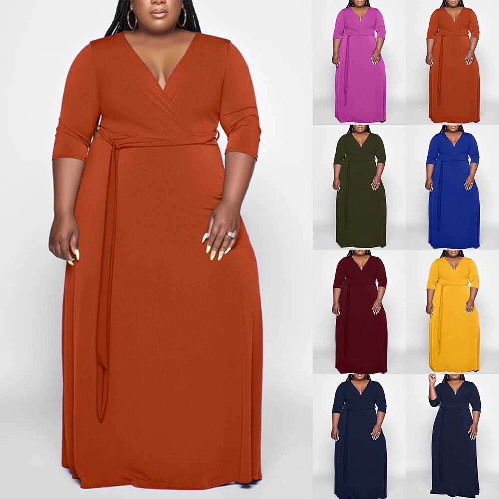 Casual Plus Size Maxi Dresses 9238