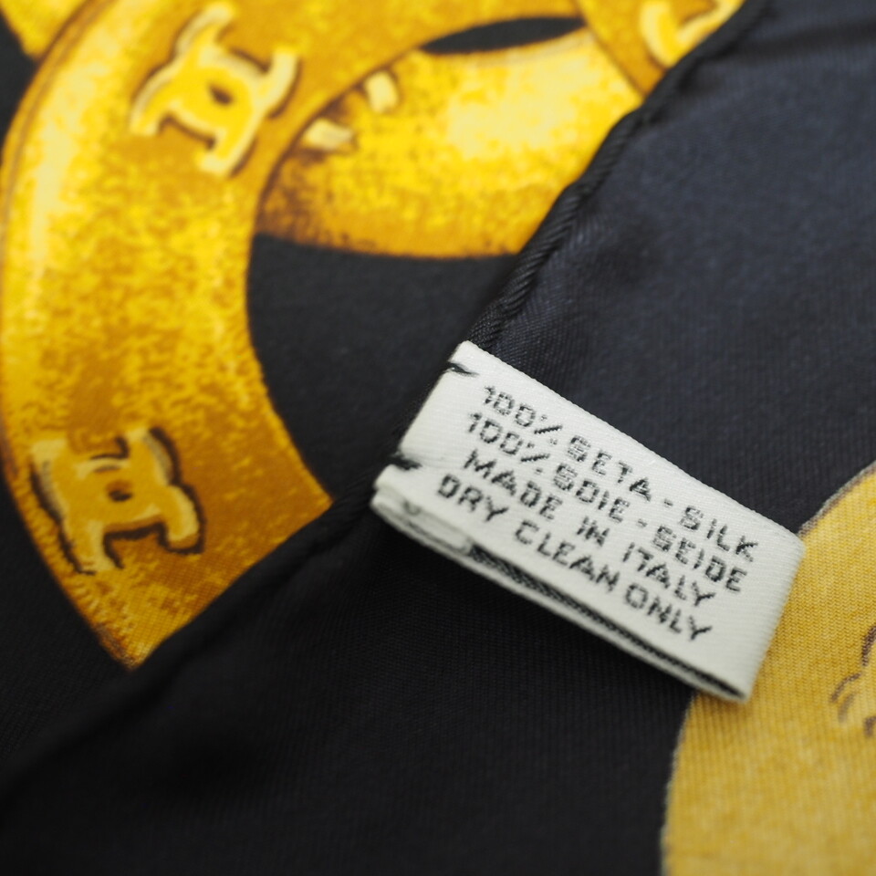 CHANEL Authentic Large Silk Scarf RARE Vintage Made i… - Gem