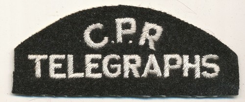 Canadian Pacific Railroad Telegraphs patch WWII era wool felt | eBay