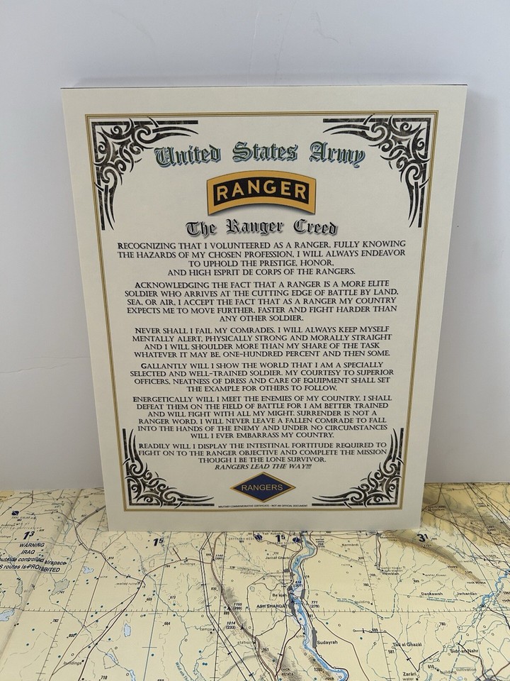 THE RANGER CREED PRINT / U.S. Army ~ Rangers Lead The Way!!! | eBay