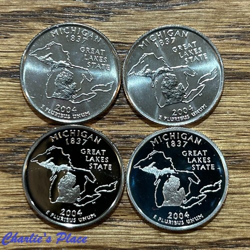2004-PDSS Michigan State BU, Clad & Silver Proof Quarters 4-Coin Set | eBay