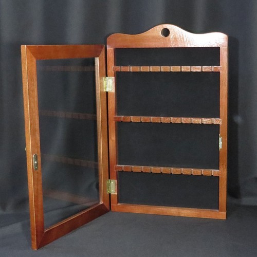 Collectible Spoon Display Case Wall Mount w/Glass Door For 30 Spoons | eBay