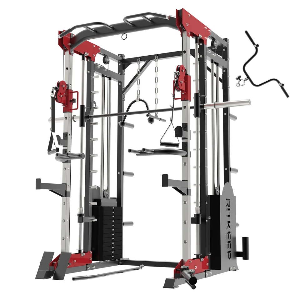 PMAX 5600 Home Gym Smith Machine - Integrated Weight System | 6-in-1 ...