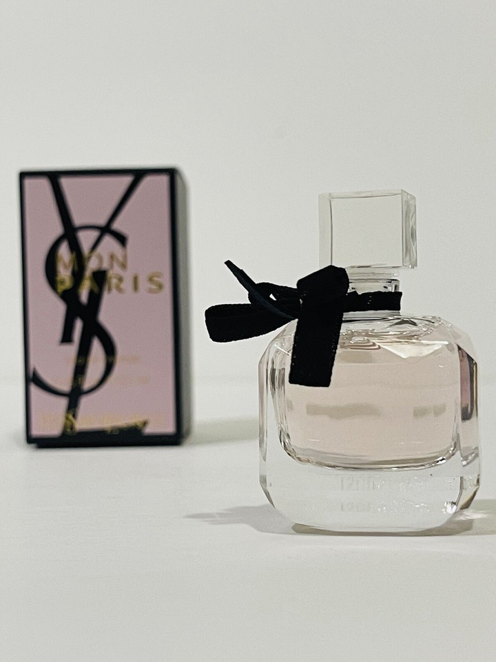 MON PARIS BY YSL MINI PERFUME FOR WOMEN EDP SPLASH 0.25 OZ 7.5 ML NEW ...