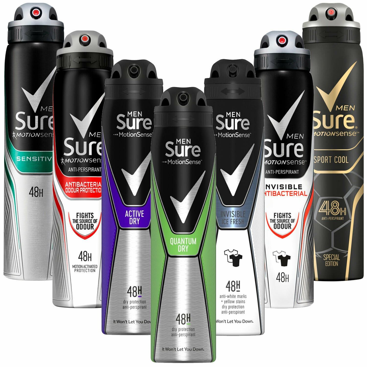 Sure Alcohol Free Men Motion Sense Body Spray Deodorant, 150/250ml 3,6 ...