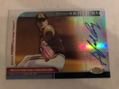 GAYLORD PERRY 2002 TOPPS FINEST MOMENTS AUTOGRAPH CARD FMA=GP AUTO ...