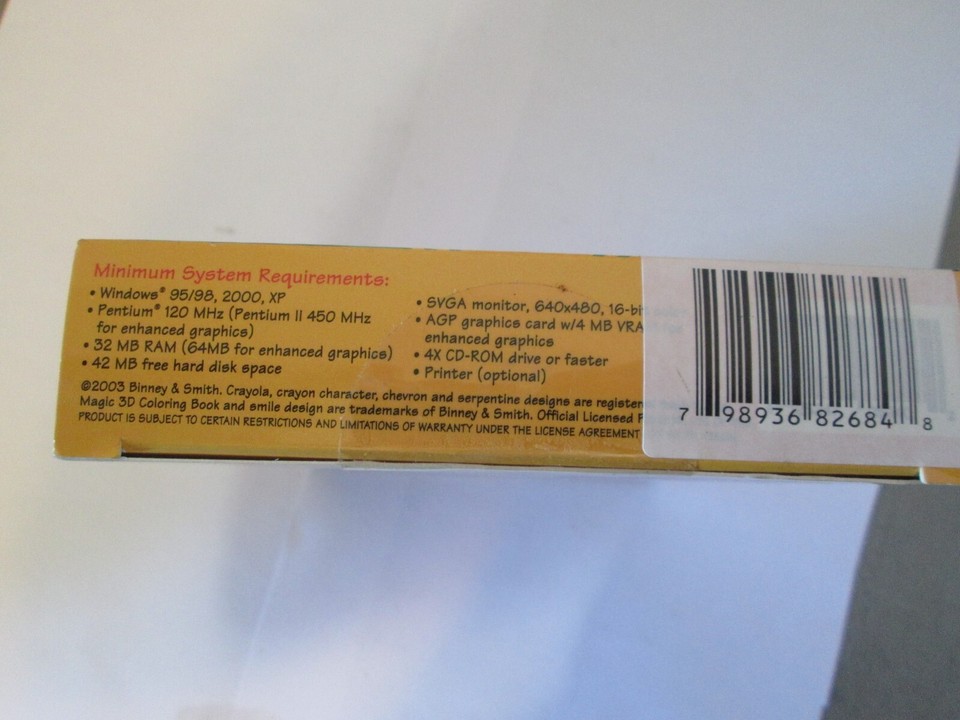 Crayola Magic 3D Coloring Book CD-ROM - Windows 95/98, 2000, XP | eBay UK