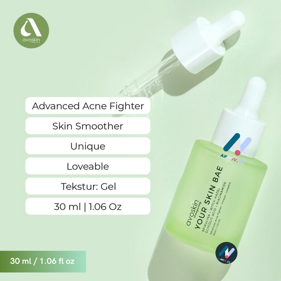 AVOSKIN Serum Spirulina Niacinamide Hydrate Moist Acne Sensitive Skin ...