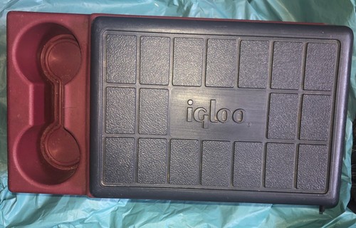 Igloo Little Kool Rest Car Center Console Cooler Cup Holder Red Black ...