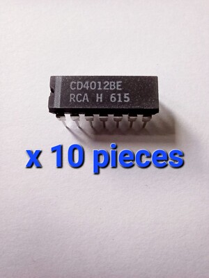 Lot of 10* RCA CD4012BE CMOS DUAL 4-INPUT NAND GATE Generic Harris ...