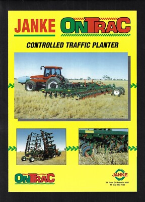 JANKE ONTRAC CONTROLLED TRAFFIC PLANTER 4 PAGE BROCHURE | eBay