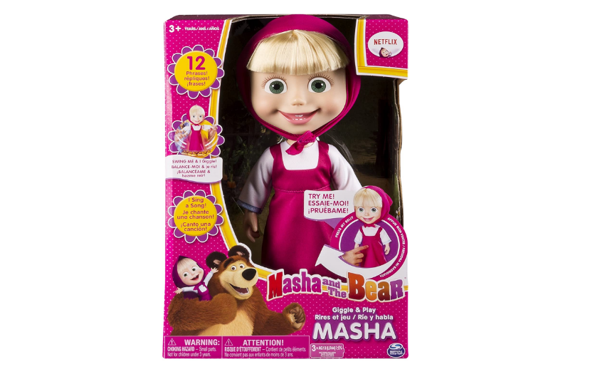Interactive Doll Masha And The Bear Sing Speak English Giggle Gift Toy ...